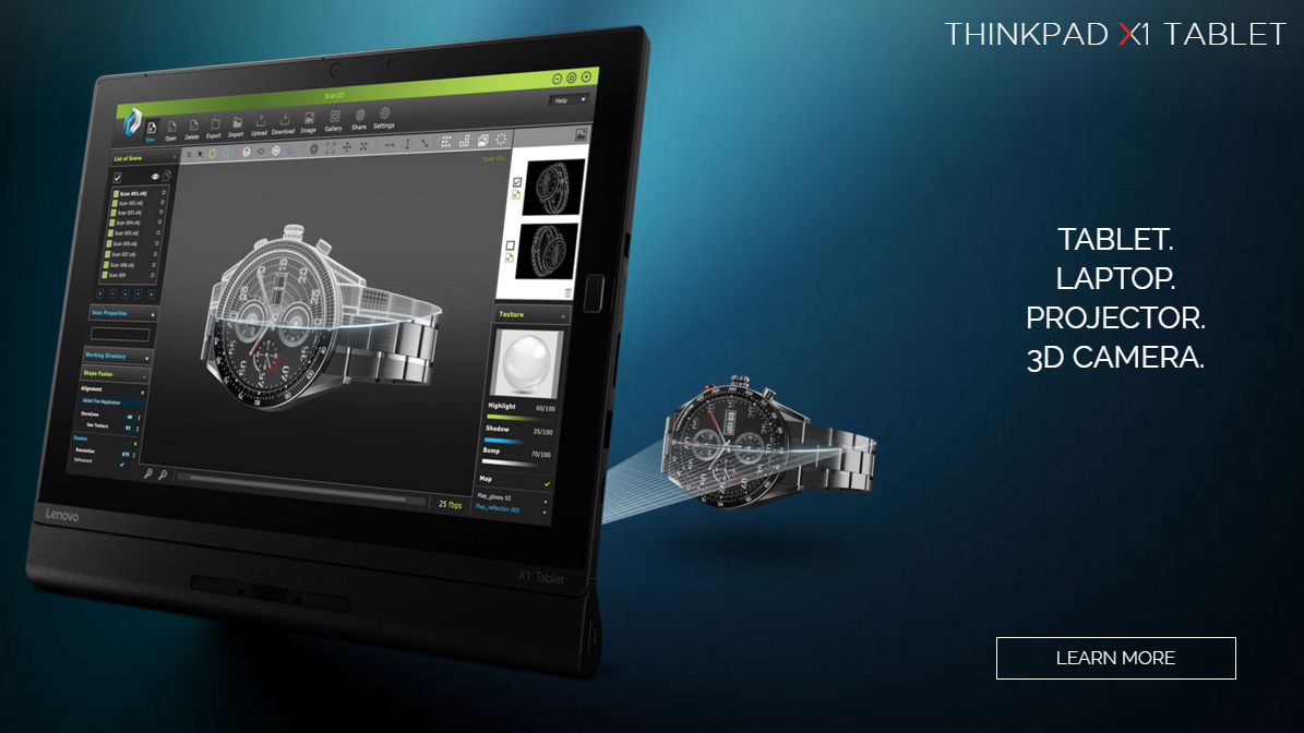 ThinkPad X1 Tablet 可加入3D Scanner 模組 - Idea Maker HK